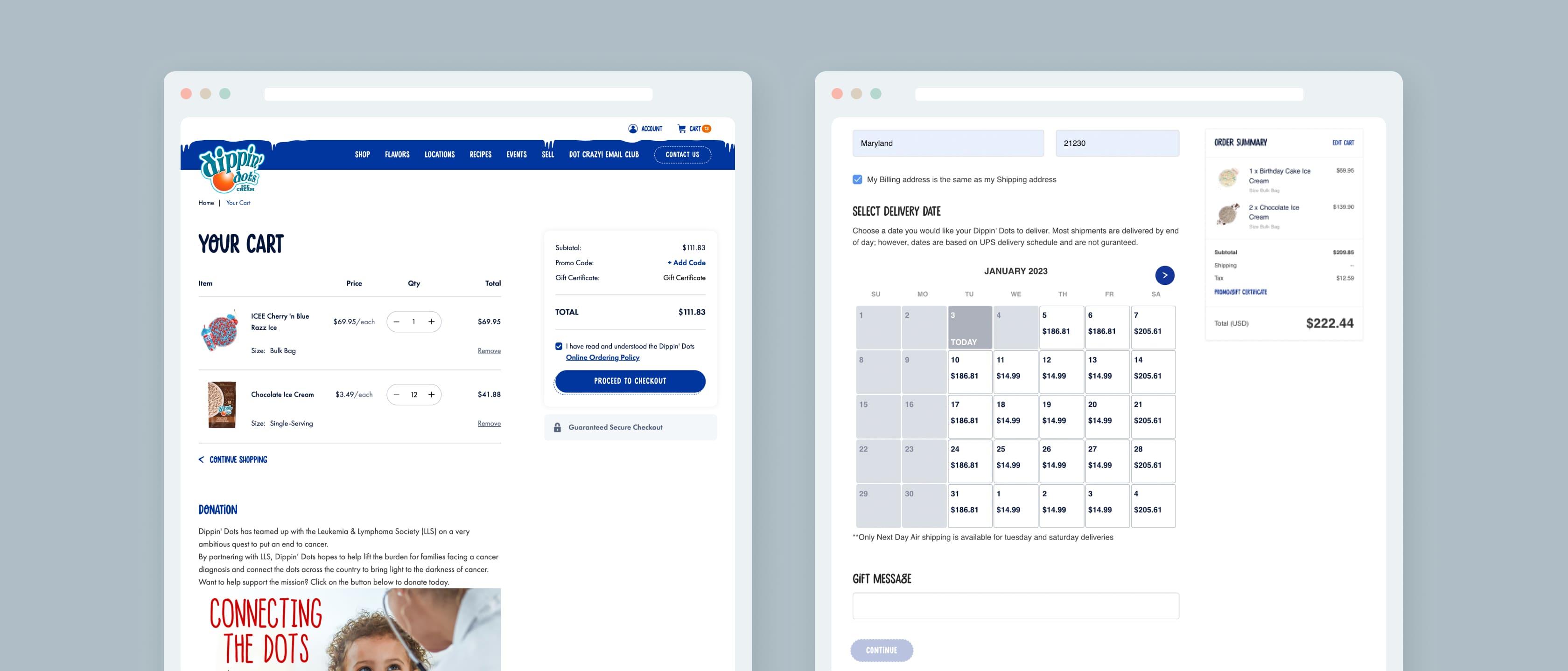 Empowering Dippin' Dots to Sell Frozen Goods Online